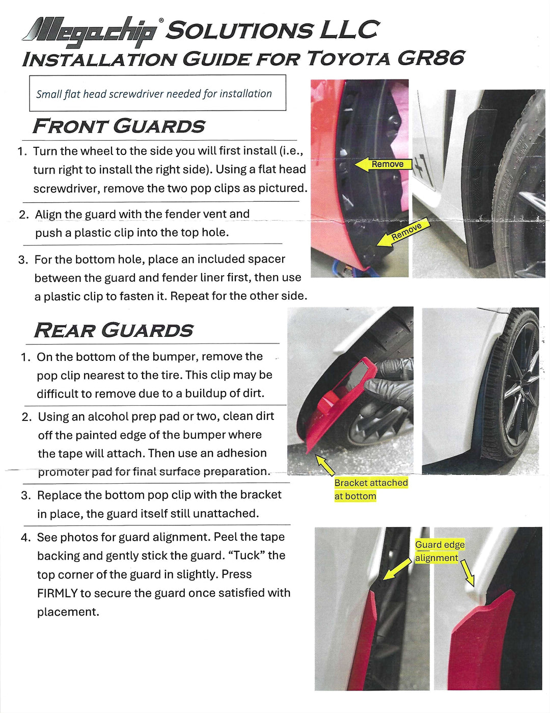 GR86/BRZ MegaChip Low-Profile Chip Guards Installation Guide – LIMIT+1